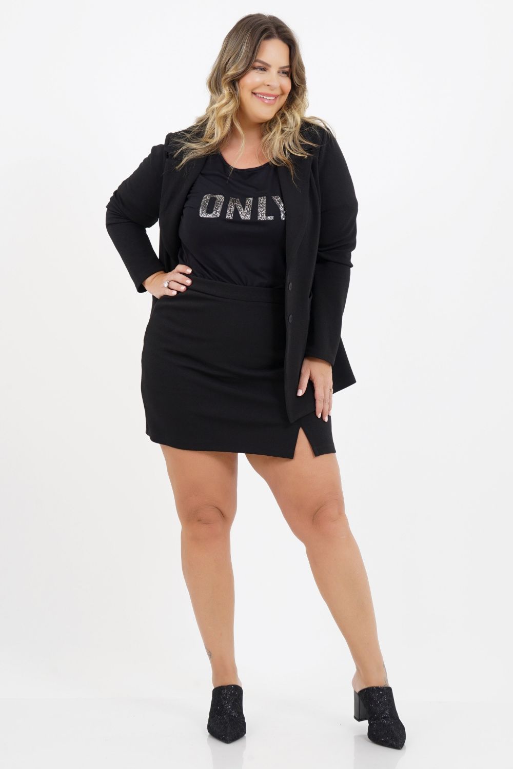 Blazer Plus Size Guiana Manga Longa - Program Moda | Moda Plus Size ...