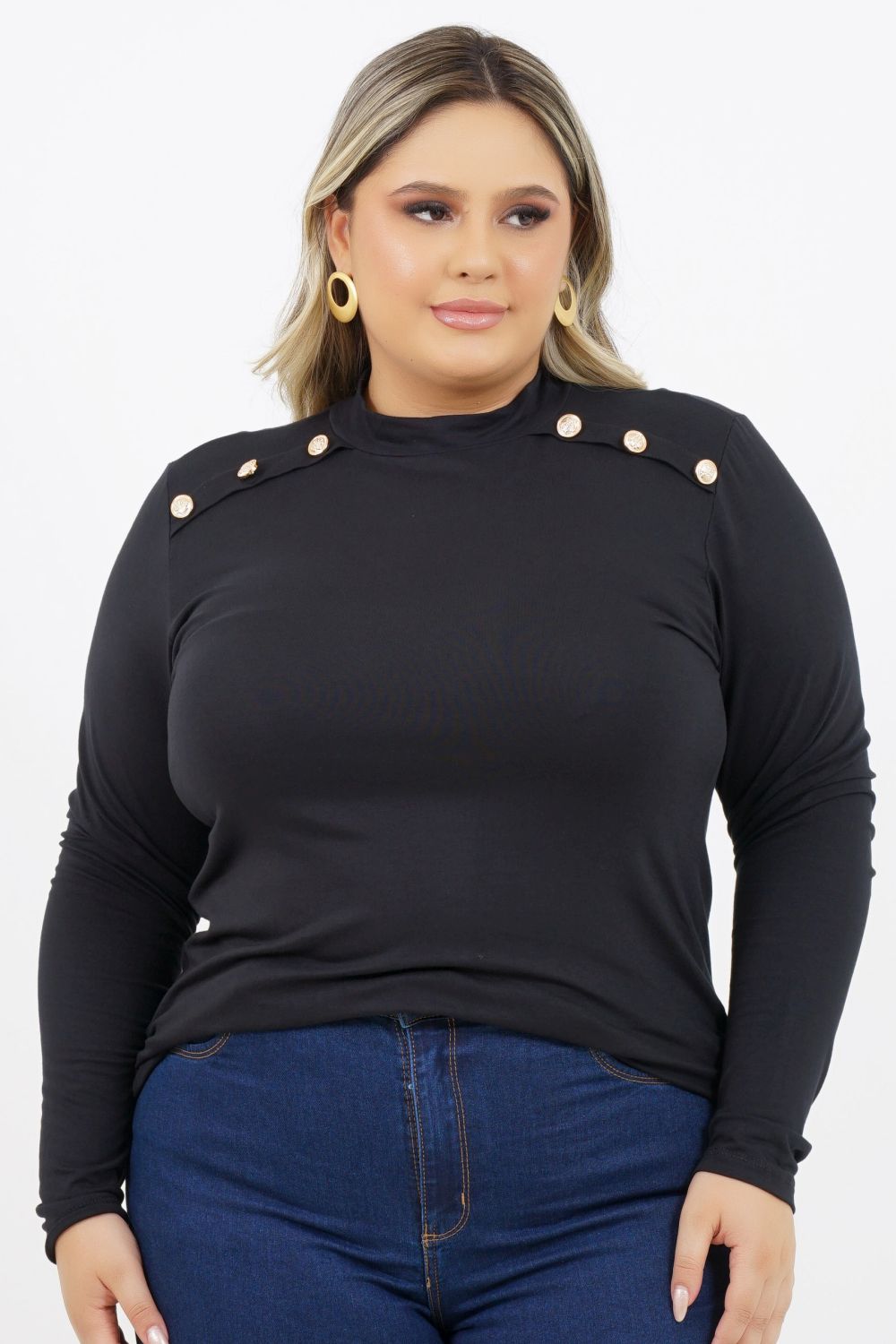 Blusa Plus Size Ilhas Marshall Manga Longa - Program Moda | Moda Plus ...