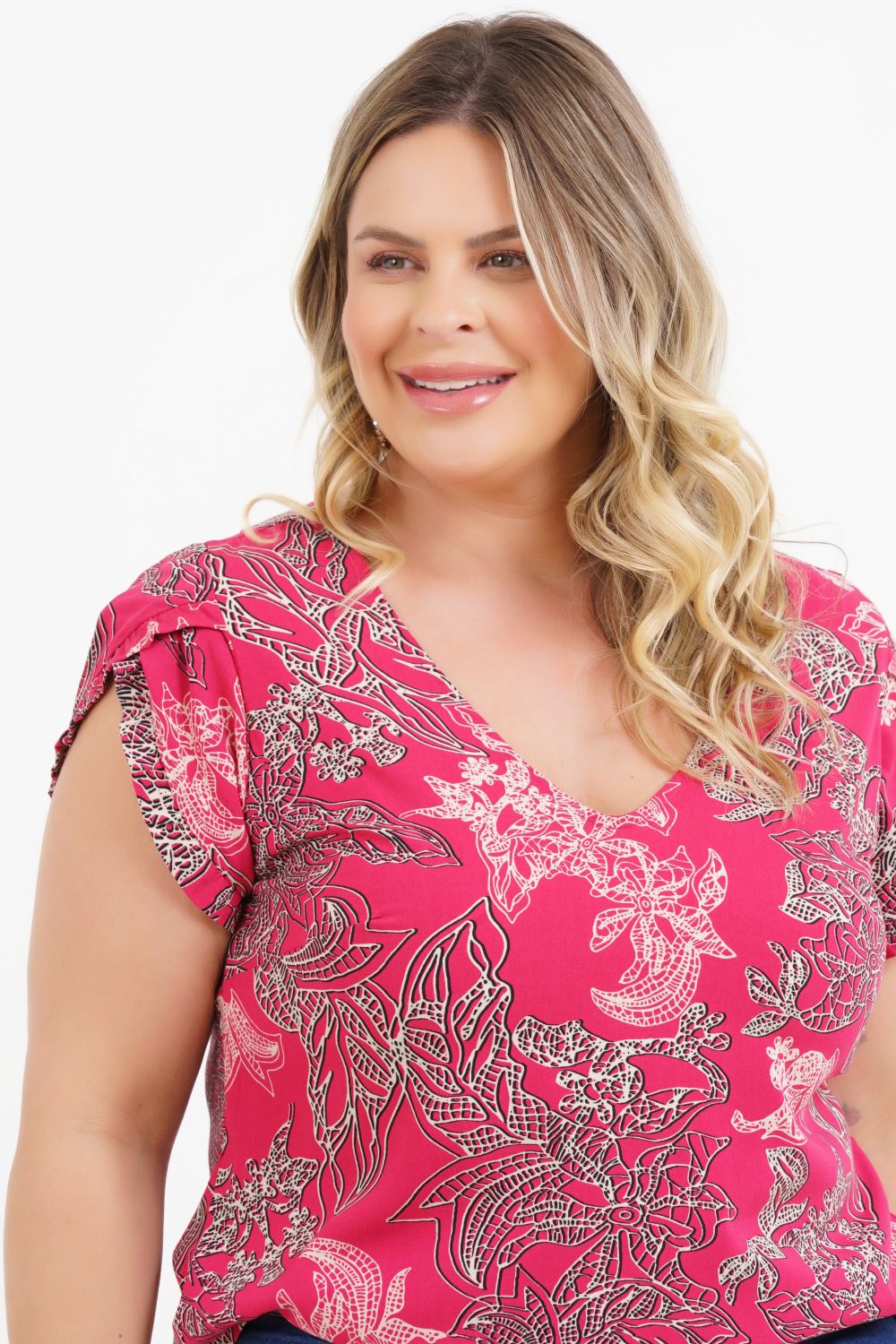 Blusa Plus Size Núbia Manga Curta - Program Moda | Moda Plus Size Feminina