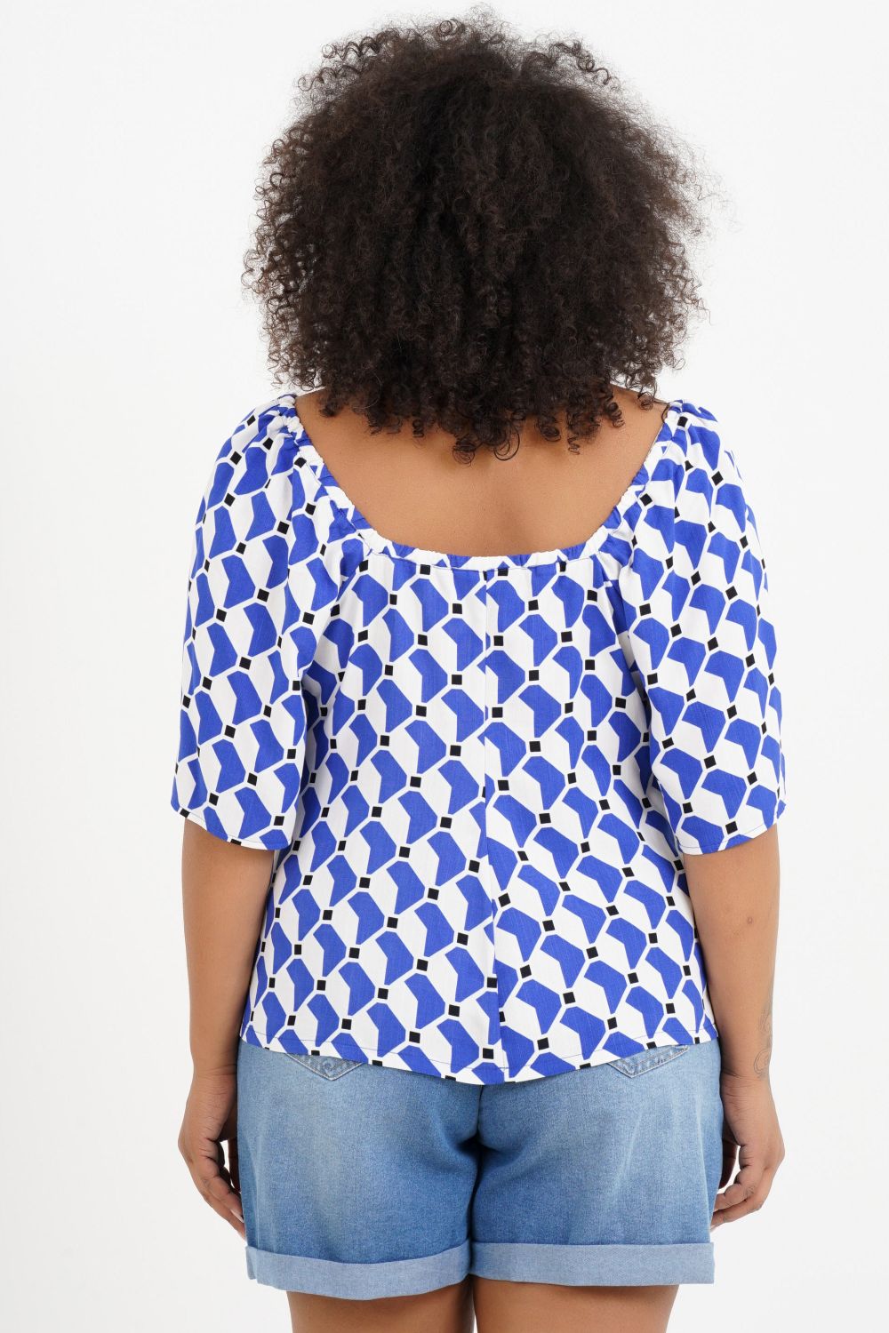 Blusa Plus Size Eloise Manga Curta - Program Moda | Moda Plus Size Feminina