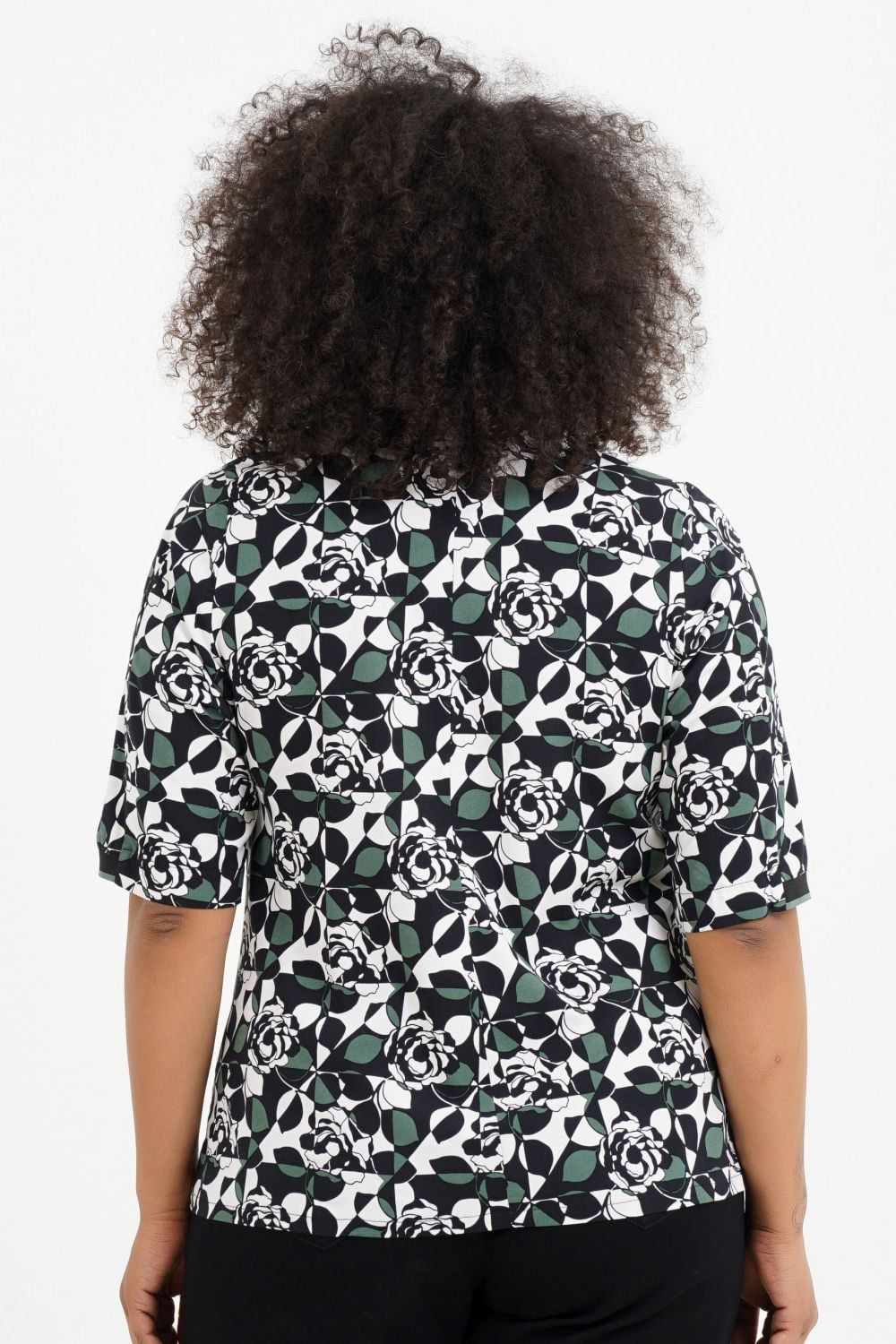 Blusa Plus Size Ingrid Manga 3/4 - Program Moda | Moda Plus Size Feminina