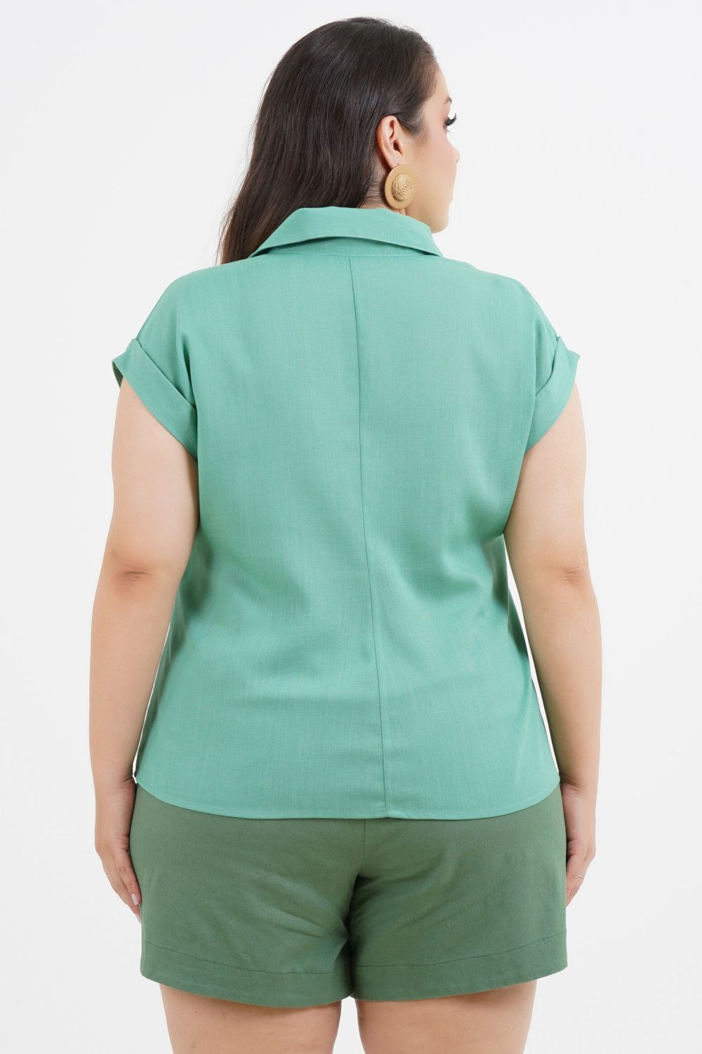 Blusa Plus Size Brenda Manga Curta - Program Moda | Moda Plus Size Feminina