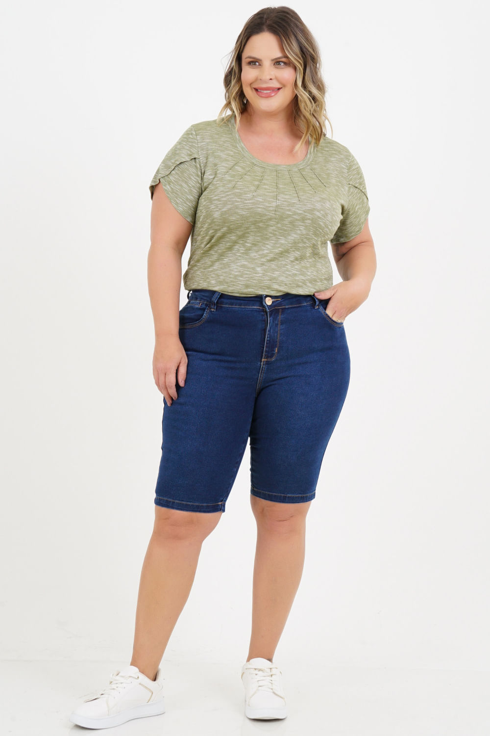 Bermuda Plus Size Naila Jeans - Program Moda | Moda Plus Size Feminina