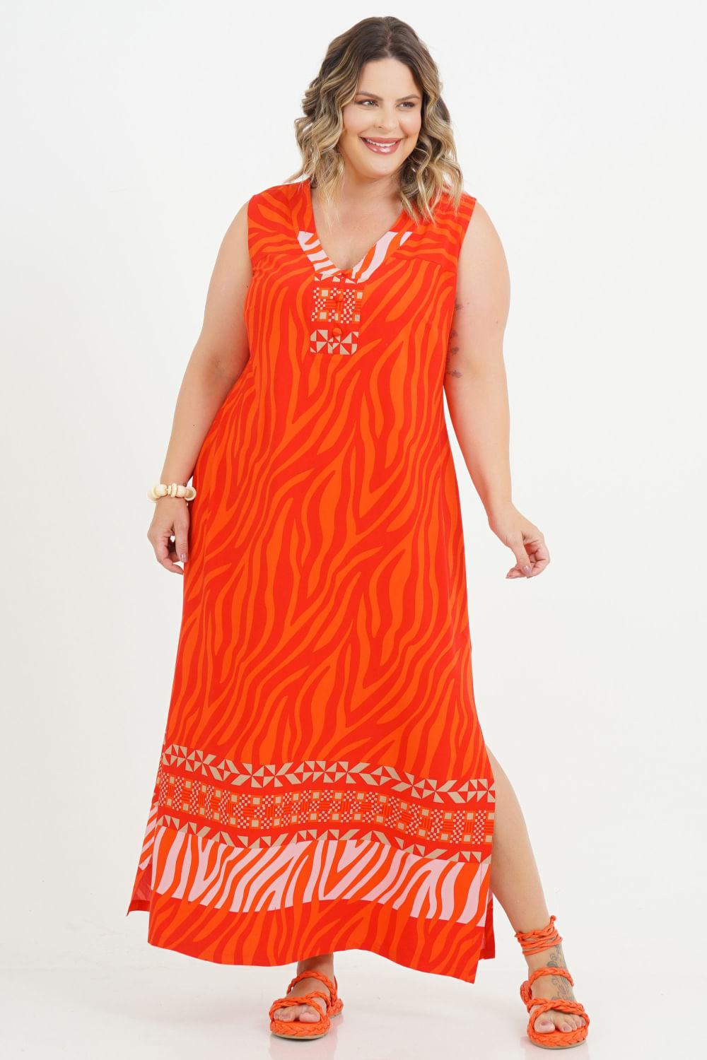 Vestido Plus Size Zahara Longo - Program Moda | Moda Plus Size Feminina