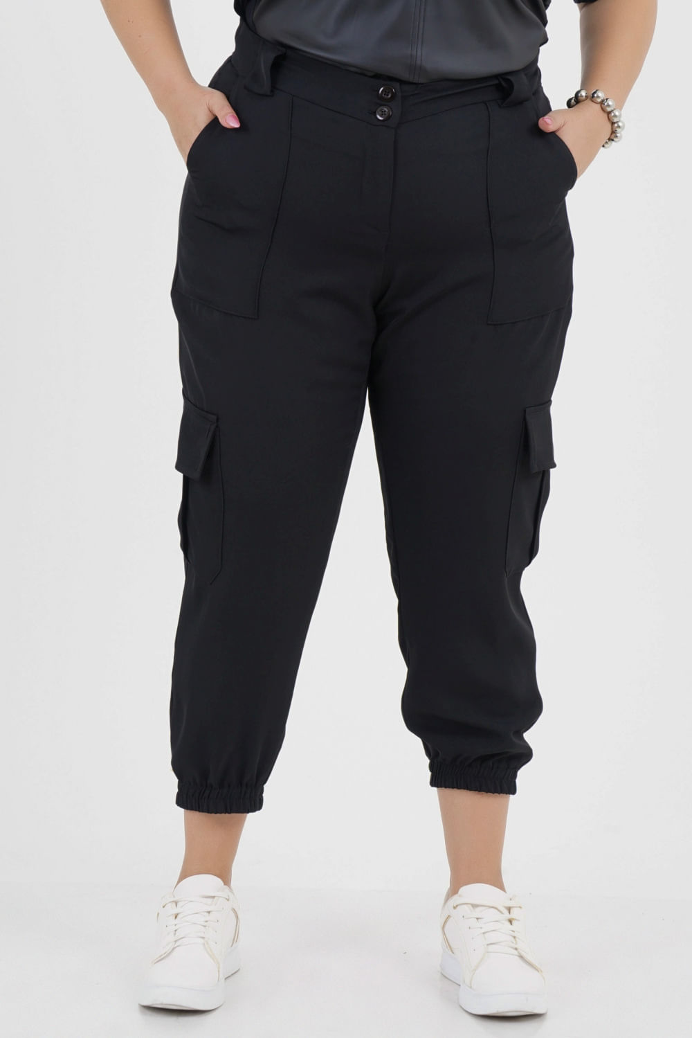 Calça Cargo Plus Size Controle - Program Moda | Moda Plus Size Feminina