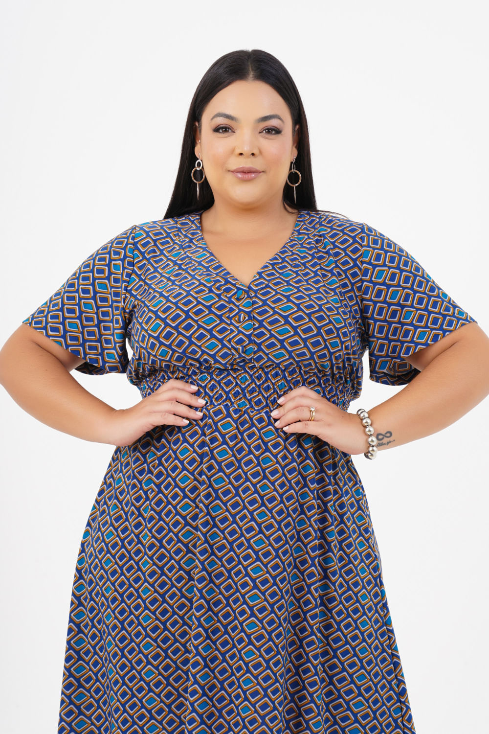 Vestido Plus Size Humanidade Midi - Program Moda | Moda Plus Size Feminina
