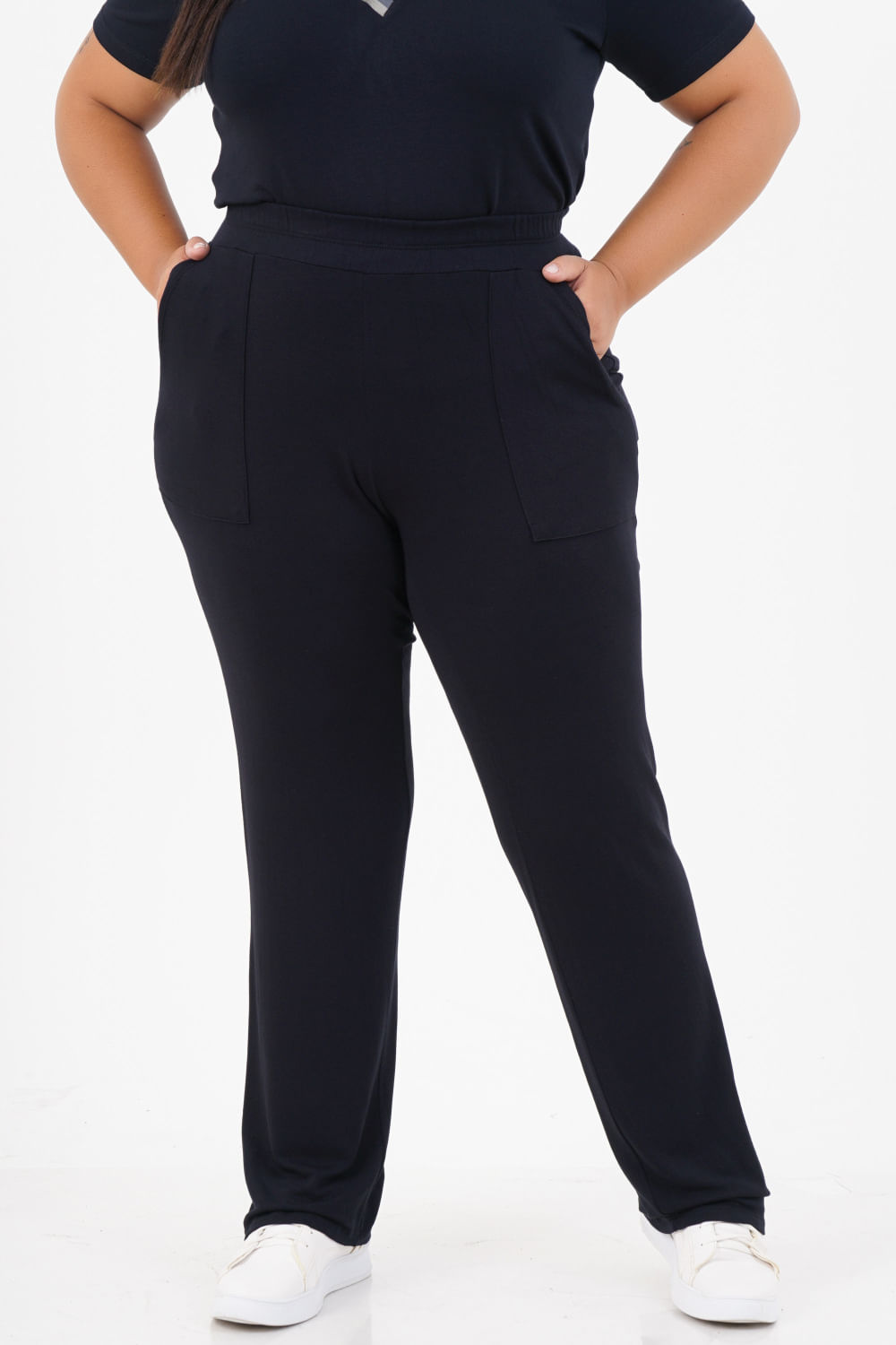 Calça Reta Plus Size Atmosfera - Program Moda | Moda Plus Size Feminina