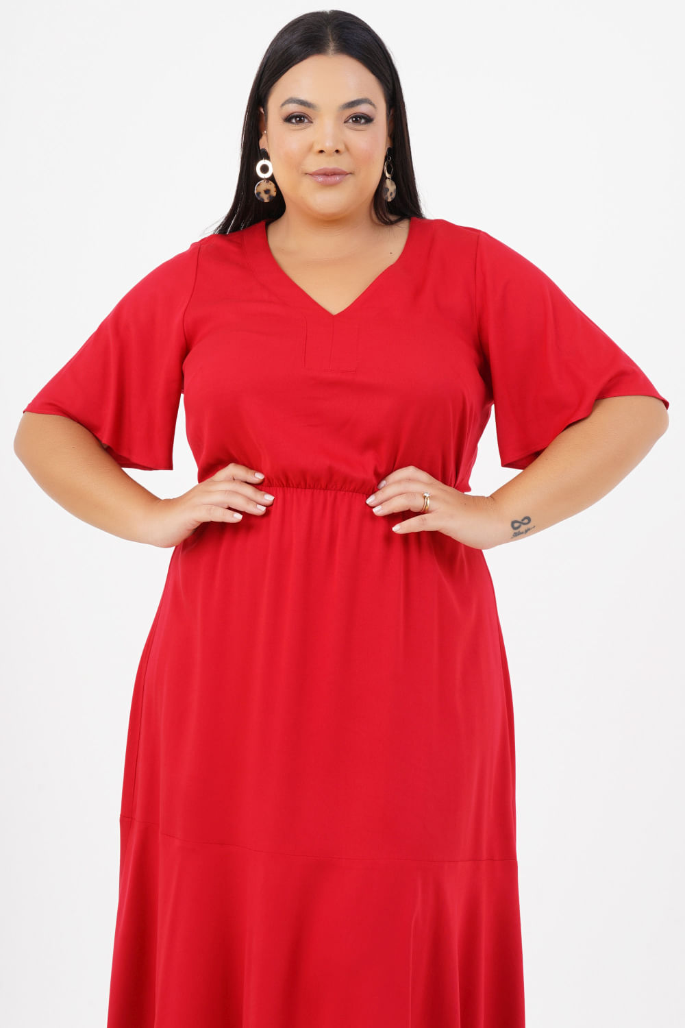 Vestido Plus Size Água Midi - Program Moda | Moda Plus Size Feminina