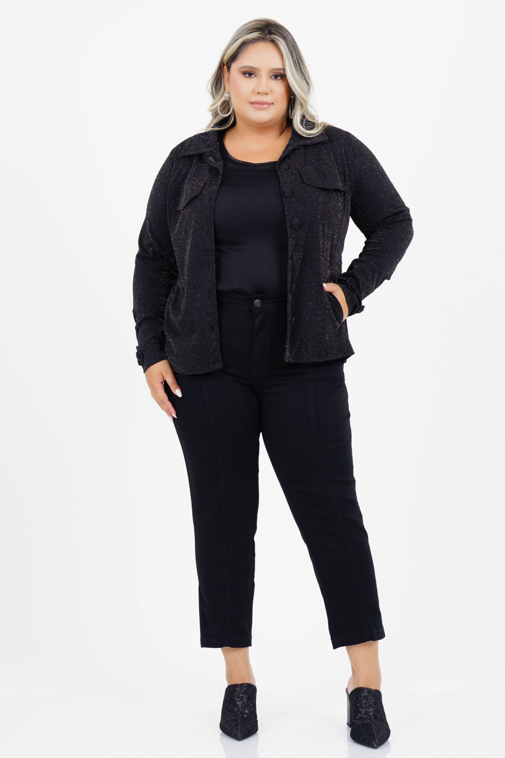 Jaqueta Plus Size Luz Manga Longa - Program Moda | Moda Plus Size Feminina