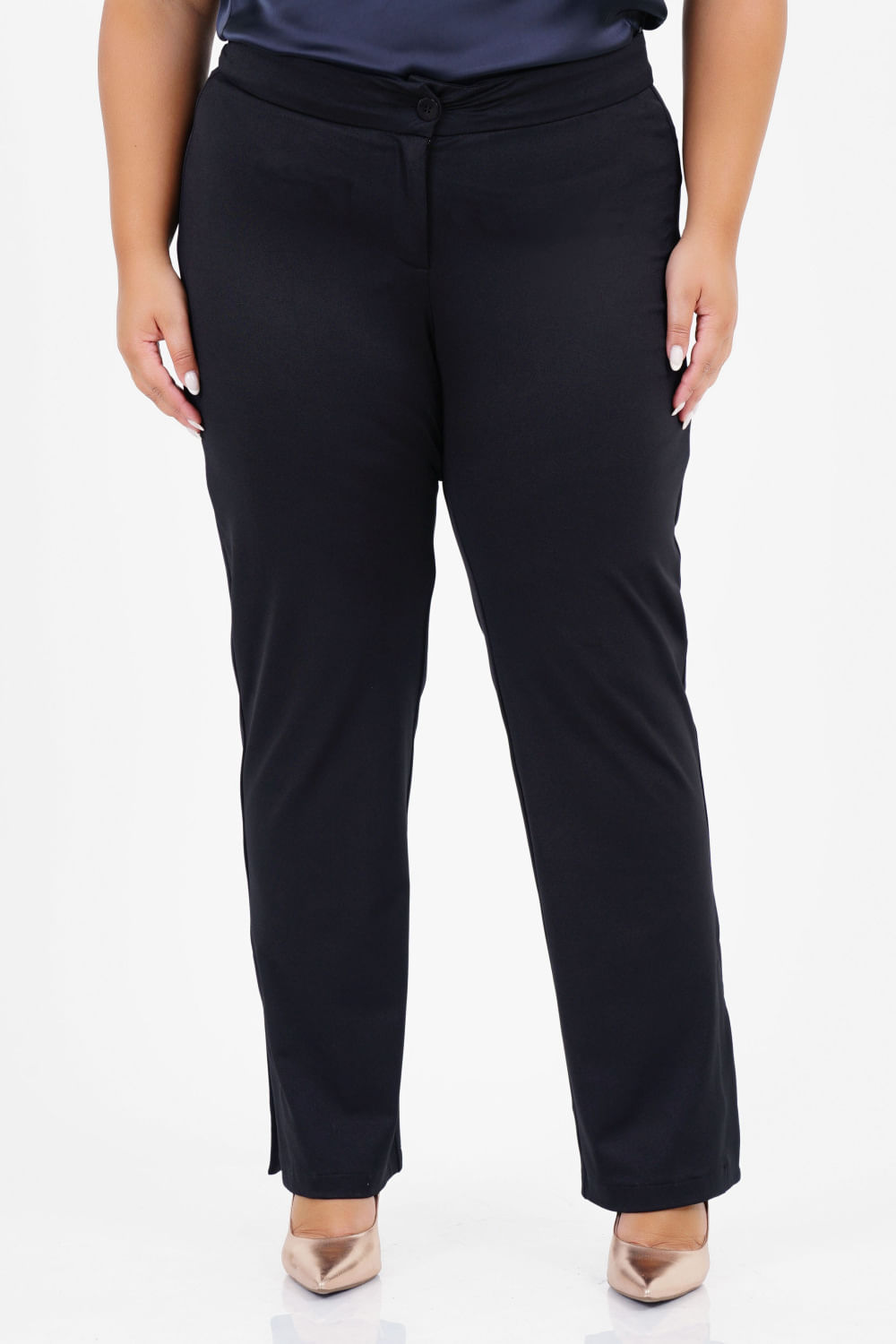 Calça Reta Plus Size Seguro - Program Moda | Moda Plus Size Feminina