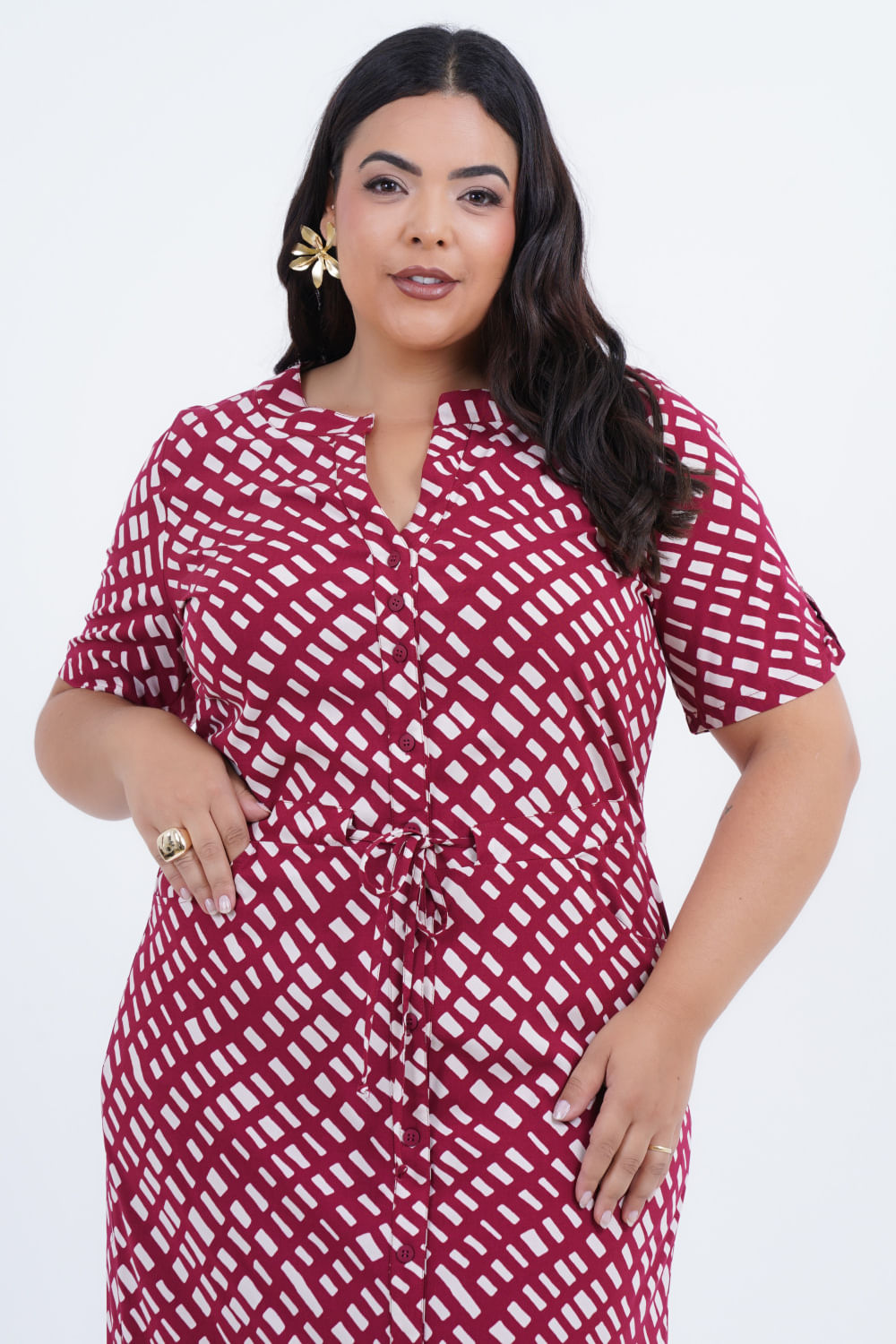 Vestido Plus Size Feminino Médio Agora - Program Moda | Moda Plus Size ...