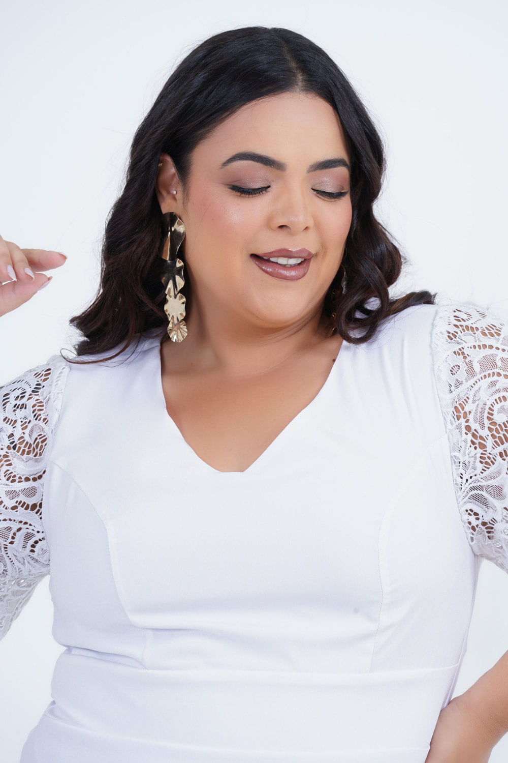 Vestido Plus Size Feminino Midi Tina - Program Moda | Moda Plus Size ...