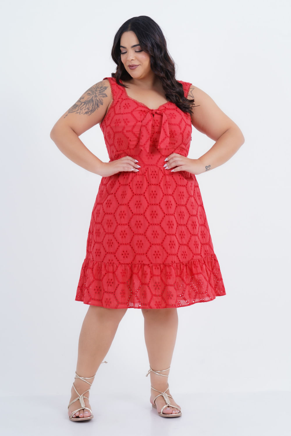 Vestido Plus Size Feminino Médio Laise Adore - Program Moda | Moda Plus ...